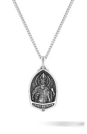 VINCERO Saint Patrick Pendant Necklace - Silver