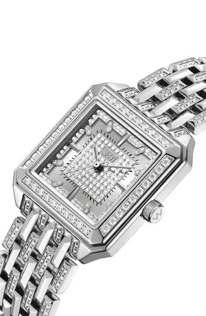 JBW Astra Crystal Pavé Bracelet Watch - Silver