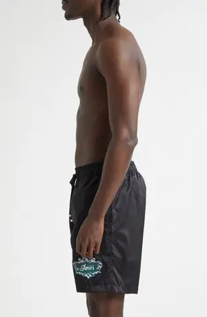 Amiri Chateau Crest Swim Trunks - Black