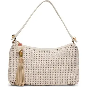 Dolce Vita Woven Faux Leather Shoulder Bag - Ivory