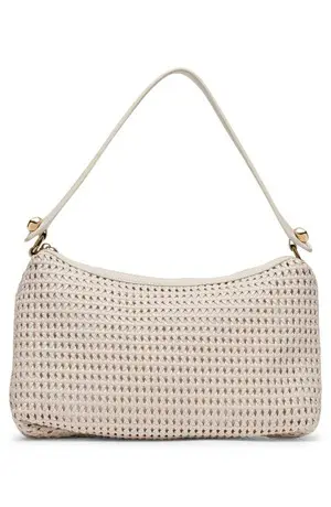 Dolce Vita Woven Faux Leather Shoulder Bag - Ivory