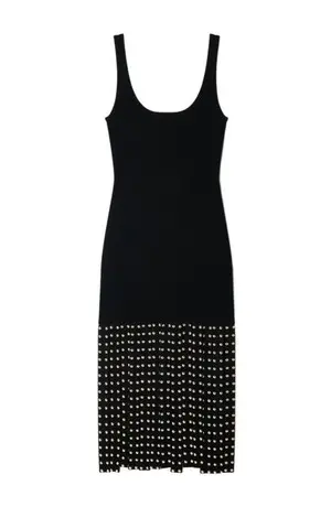 Sandro Fringed Knit Maxi Dress