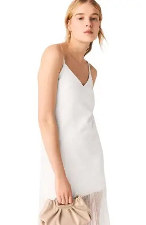 Maje Taffeta And Lace Dress