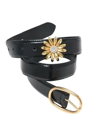 Maje Leather Belt With Jewel