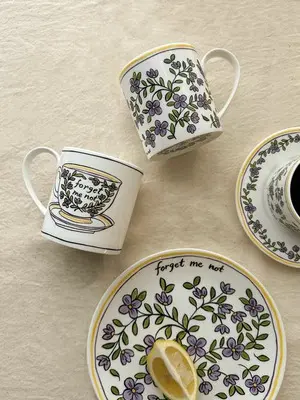 TWIG NEW YORK Heritage Forget Me Not Mug
