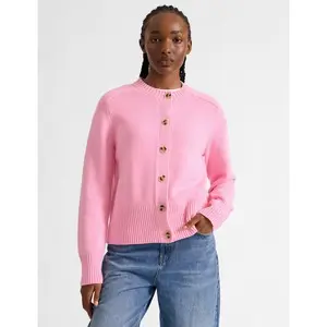 ALBARAY Cotton Crew Neck Cardigan