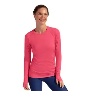 BLOQUV Long Sleeve Uv Protection Pullover Sun Shirt - Watermelon