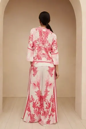 RAISHMA Printed Wide-leg Trousers