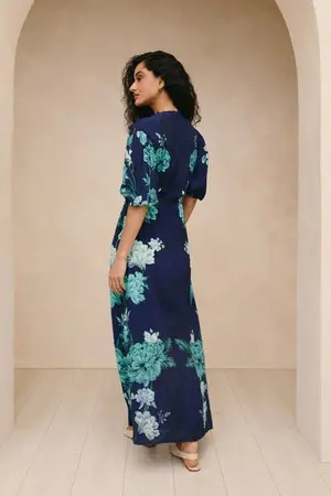 RAISHMA Frankie Floral Maxi Dress - Navy