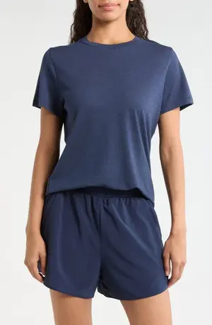Smartwool Active Mesh Short Sleeve T-shirt - Nightfall Deep Navy