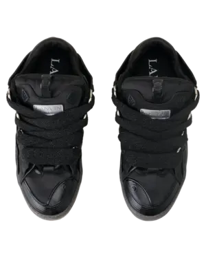 LANVIN Curb Satin Sneakers - Black