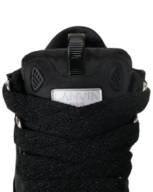 LANVIN Curb Satin Sneakers - Black