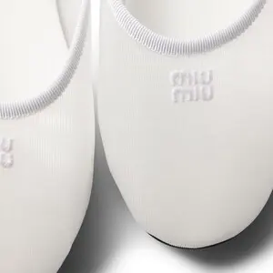 Miu Miu Mesh Slippers - White