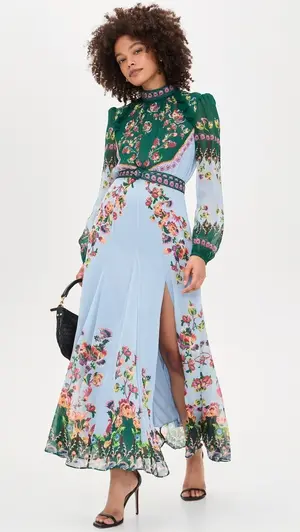 Saloni Jacqui-b Printed Maxi Dress