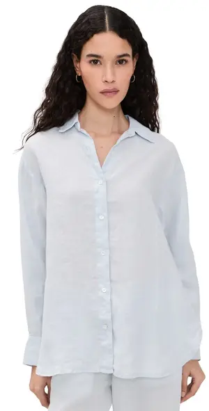 JAMES PERSE Lightweight Canvas Linen Shirt - Memory