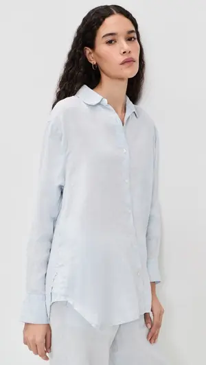 JAMES PERSE Lightweight Canvas Linen Shirt - Memory