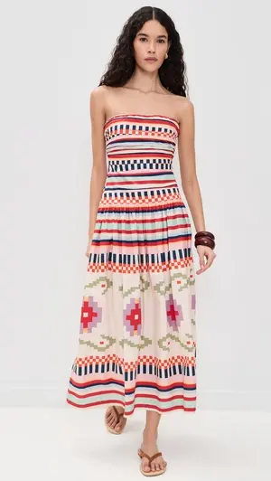 Carolina K Malla Strapless Midi Dress