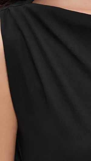 Theory Draped Sleeveless Midi Dress - Black