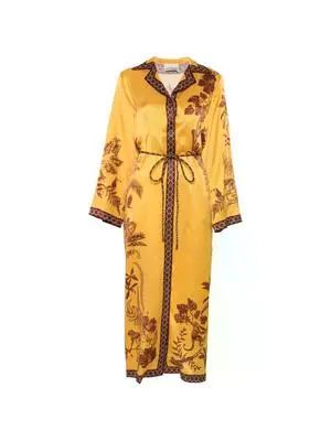 ALEMAIS Floral-print Belted Dress