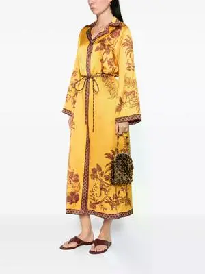 ALEMAIS Floral-print Belted Dress