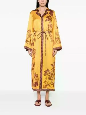 ALEMAIS Floral-print Belted Dress