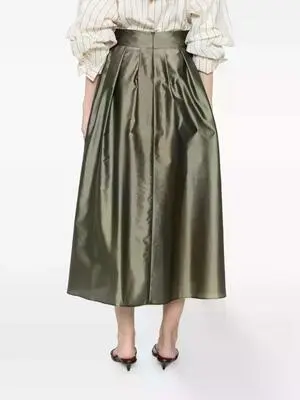 Max Mara Pleated Skirt - Green