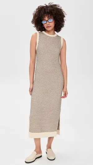 Varley Sadia Knit Midi Dress - Birch