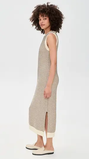 Varley Sadia Knit Midi Dress - Birch