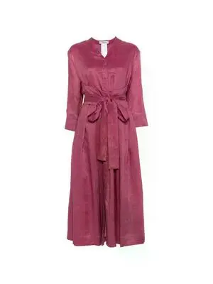Max Mara Camilla Tie-waist Midi Dress - Pink