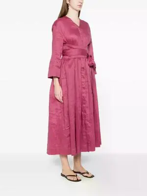 Max Mara Camilla Tie-waist Midi Dress - Pink