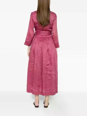 Max Mara Camilla Tie-waist Midi Dress - Pink