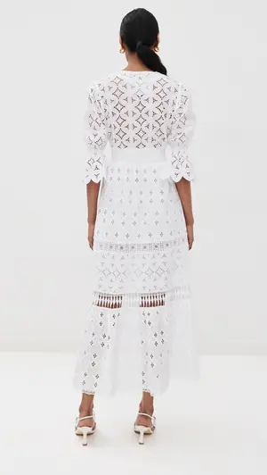Temptation Positano Embroidered Eyelet Maxi Dress
