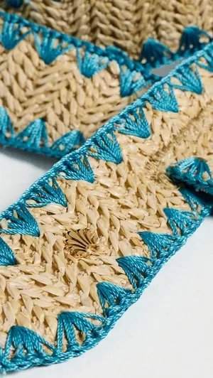 Lele Sadoughi Adjustable Raffia Knot Belt