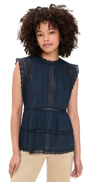 The Great. The Sonnet Top - Navy