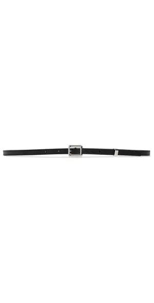 COURREGES Square Leather Belt - Black