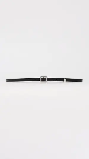 COURREGES Square Leather Belt - Black
