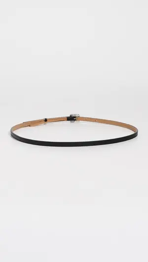 COURREGES Square Leather Belt - Black