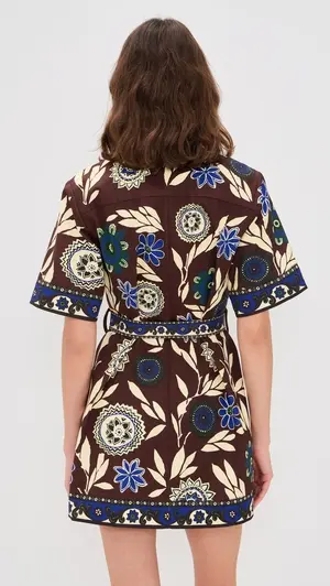 ALEMAIS Jasper Mini Shirt Dress - Chocolate