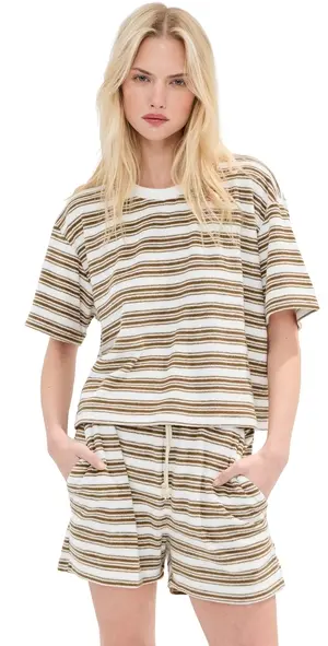 LE BOP Poppy Tee - White/chocolate