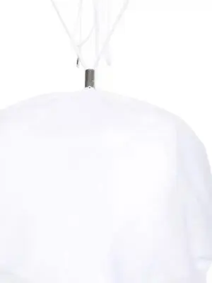 SEMICOUTURE Halter Gathered Top - White