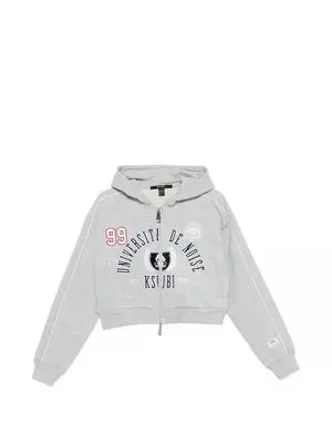 Ksubi Zip-up Cropped Hoodie - Grey