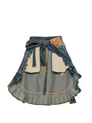 Martine Rose Denim Ruffled Skirt