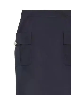 Alexander McQueen Patch-pocket Midi Skirt - Blue