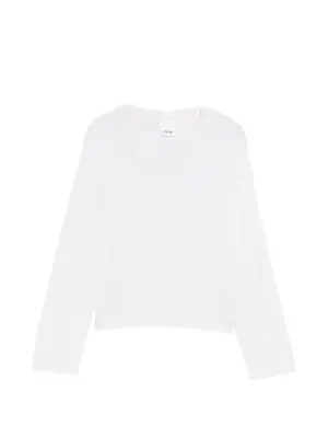 ALLUDE V-neck Sweater - White