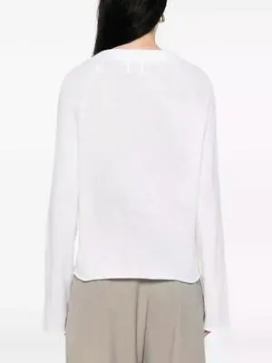 ALLUDE V-neck Sweater - White