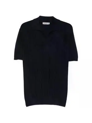 Canali V-neck Textured T-shirt