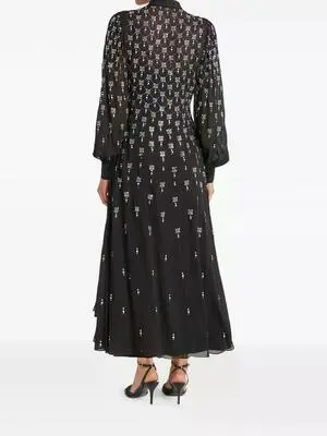 TEMPERLEY LONDON Buttoned Embellished Maxi Gown