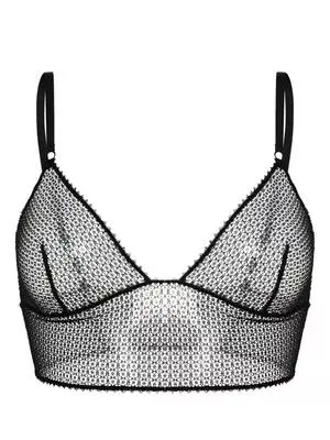 Kiki De Montparnasse Triangle-cup Crochet Bra - Black