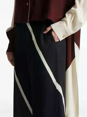 Alberta Ferretti Paneled Cropped Trousers - Black