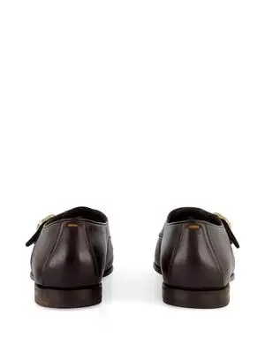 Santoni Buckled Leather Loafers